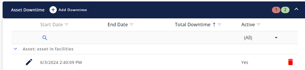 Asset Downtime Quick Start Guide – FSI